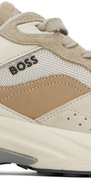 BOSS - Beige Running-Style Sneakers