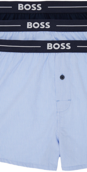 BOSS - Three-Pack Blue Boxers