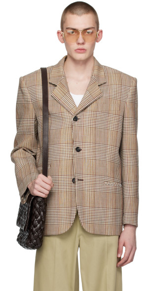 Bottega Veneta - Brown Check Blazer