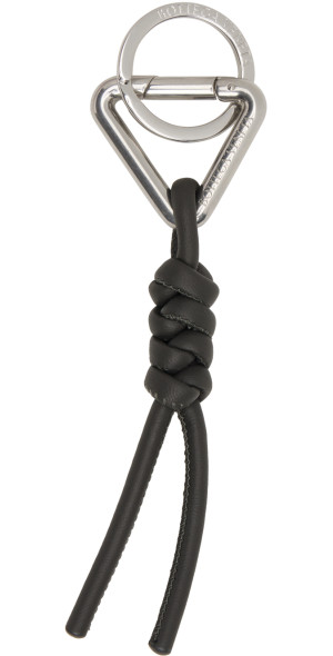 Bottega Veneta - Silver & Gray Triangle Key Ring Keychain