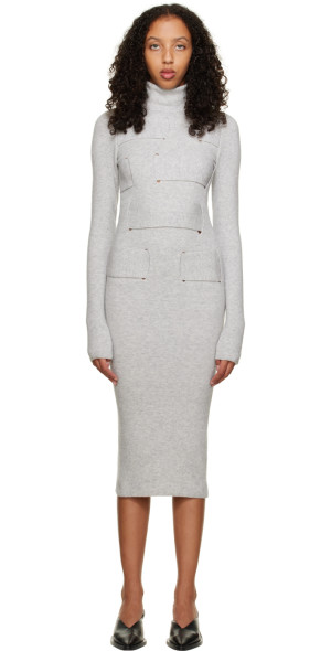 BOYAROVSKAYA - Gray Snow Midi Dress