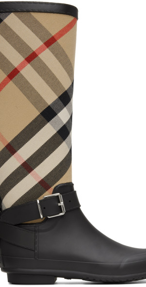 Burberry - Beige House Check Boots