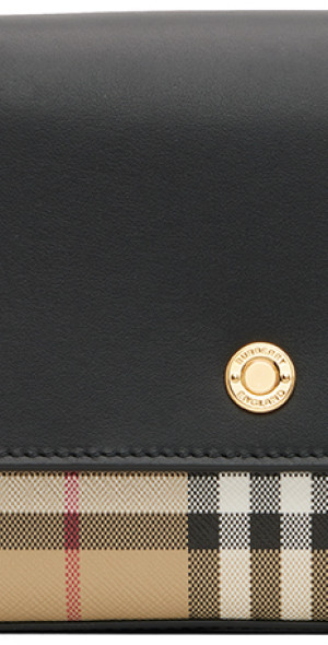 Burberry - Black & Beige Penny Bag