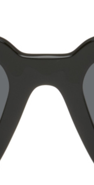 Burberry - Black Check Rectangular Sunglasses