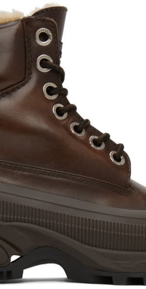 Burberry - Brown Shearling Arthur Boots