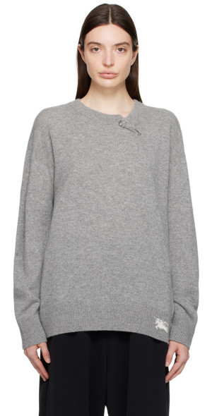 Burberry - Gray Safety Pin Sweater