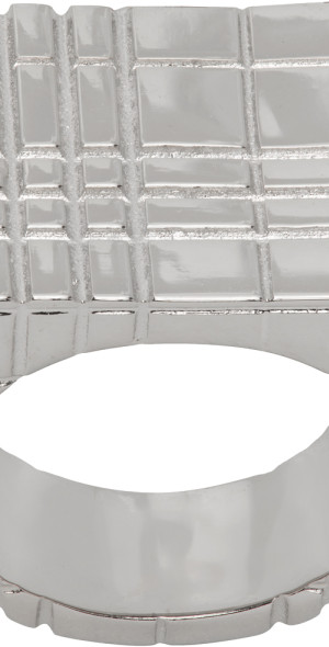 Burberry - Silver Check Ring
