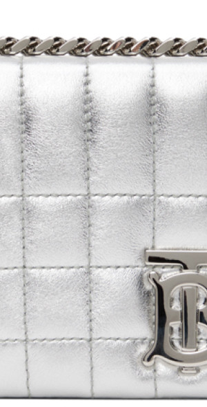 Burberry - Silver Mini Lola Crossbody Bag