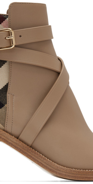Burberry - Tan Check Boots