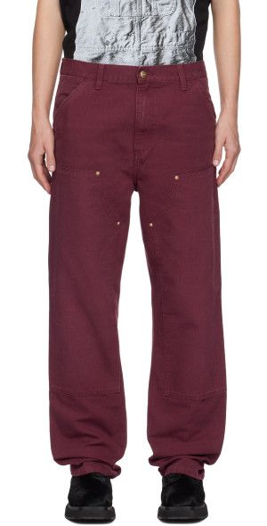 Carhartt Work In Progress - Burgundy Double Knee Cargo Pants