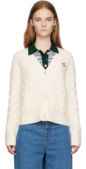 Casablanca - Off-White Column Knit Cardigan