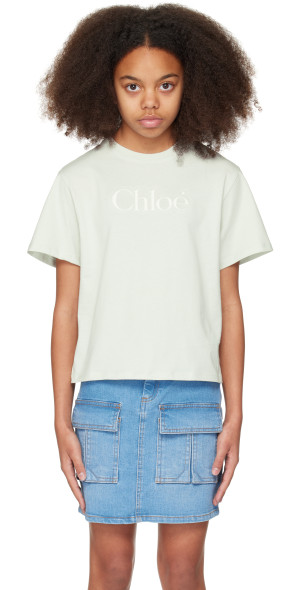 Chloé - Kids Green Logo T-shirt