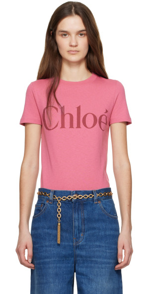 Chloé - Pink Baby Fit Logo T-shirt