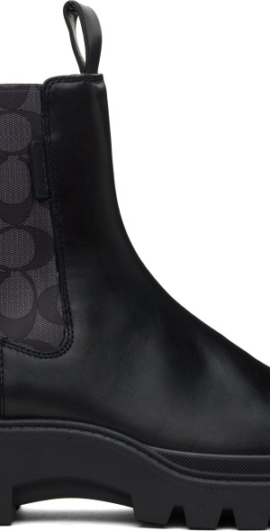 Coach 1941 - Black Colson Signature Chelsea Boots