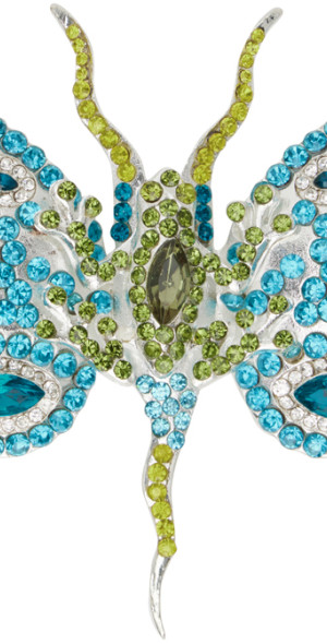 Collina Strada - Blue Frog Butterfly Brooch