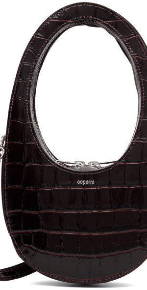 Coperni - Brown Mini Croco Crossbody Swipe Bag