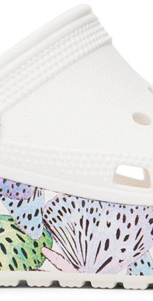 Crocs - Kids White Classic Cutie Butterfly Clogs