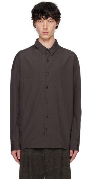 DEVOA - Brown Poplin Shirt