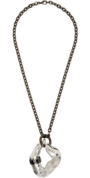 Doublet - Gunmetal Finger Necklace