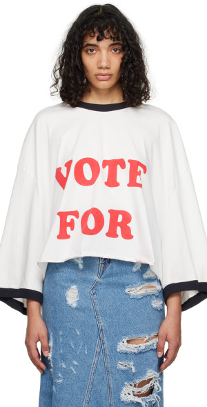 Doublet - White Oversized Ringer T-Shirt