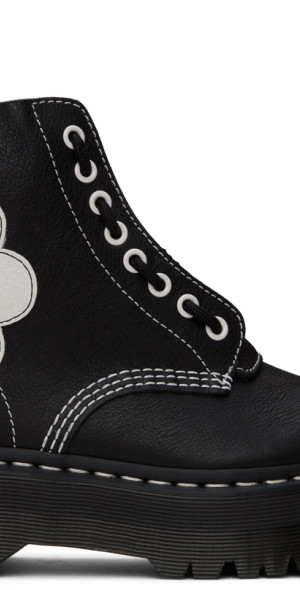 Dr. Martens - Black Sinclair Flower Platform Boots