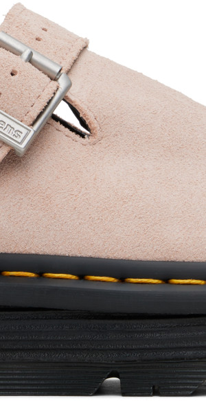 Dr. Martens - Pink ZebZag Suede Slingback Platform Loafers