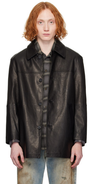 Dunst - Black Half Leather Jacket