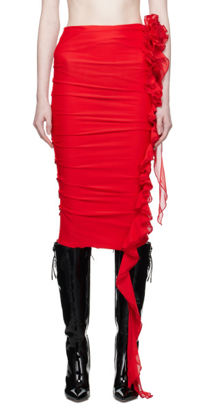 Fancì Club - Red 'The Colt' Midi Skirt