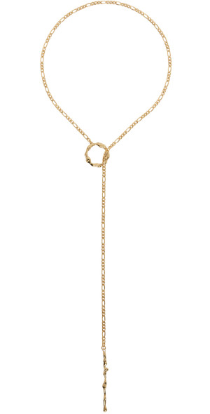 FARIS - Gold Lava Lariat Necklace