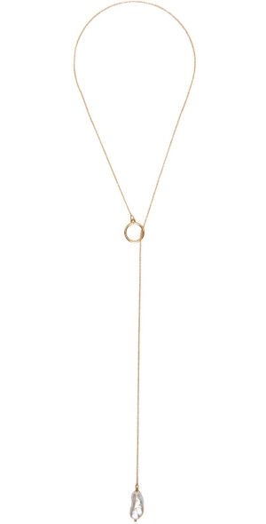 FARIS - SSENSE Exclusive Gold Perla Lariat Necklace