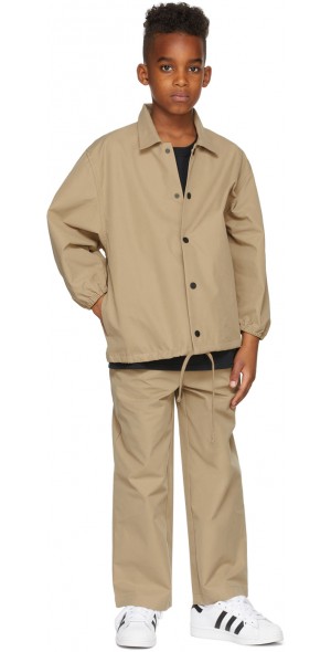 Fear of God ESSENTIALS - Kids Tan Coaches Jacket