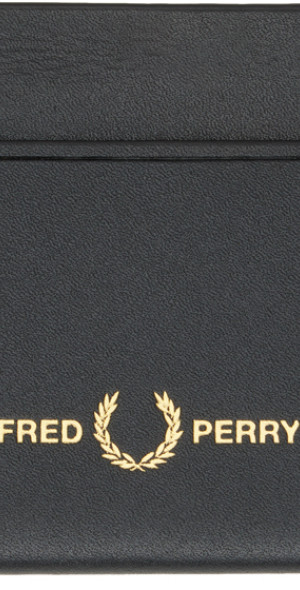 Fred Perry - Black Burnished Leather Card Holder