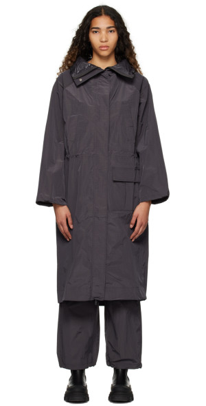 GANNI - Gray Parka Coat