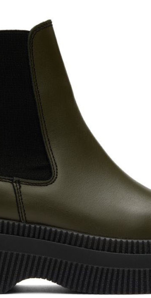 GANNI - Green Chunky Chelsea Boots
