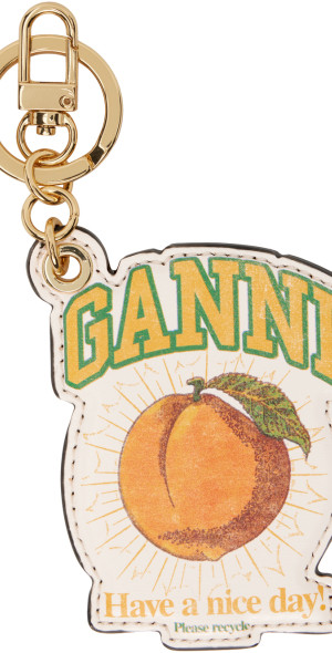GANNI - Off-White Peach Keychain