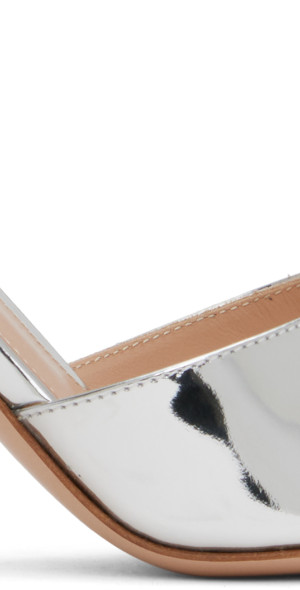 Gianvito Rossi - Silver Elle 85 Mules