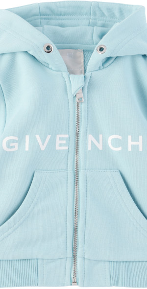 Givenchy - Baby Blue Zip-Up Track Hoodie