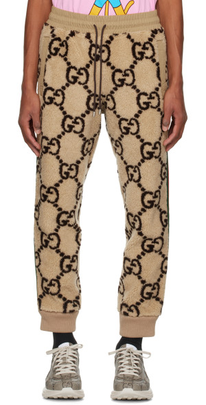 Gucci - Brown Jacquard Lounge Pants