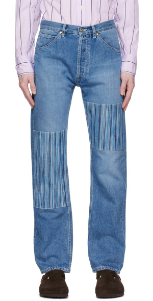HAULIER - Blue Patchwork Jeans