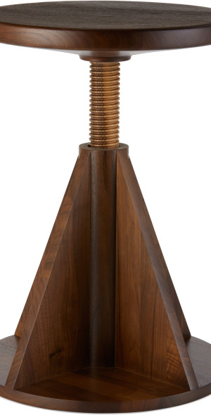 HEM - Brown All Wood Rocket Stool