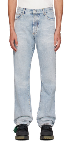 Heron Preston - Blue Paint Splatter Jeans