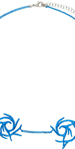 HUGO KREIT - SSENSE Exclusive Blue Mini Coral Twist Necklace