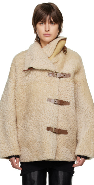 Isabel Marant - Beige Bealila Shearling Coat