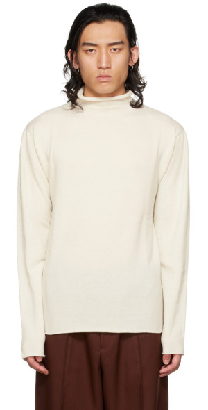 Jil Sander - Off-White Roll Neck Sweater