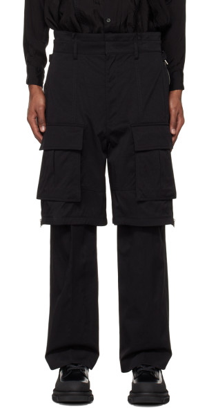 Juun.J - Black Layered Cargo Pants
