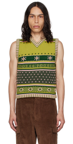 Kenzo - Green Paris Fairisle Vest