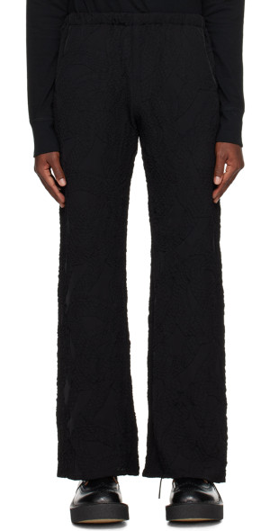 KOZABURO - Black Embossed Trousers