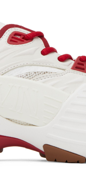 Lanvin - SSENSE Exclusive Red & White Flash-X Sneakers
