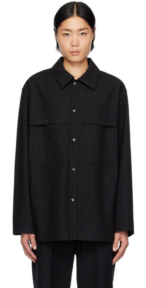 LEMAIRE - Black Storm Flap Jacket