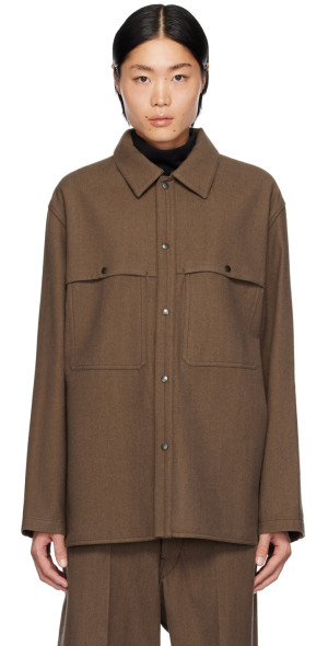 LEMAIRE - Brown Storm Flap Jacket